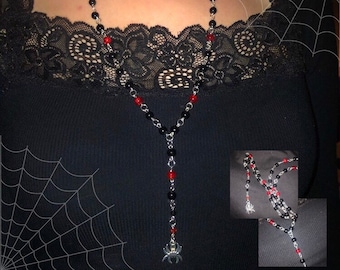 Black and Red Rosary | Etsy