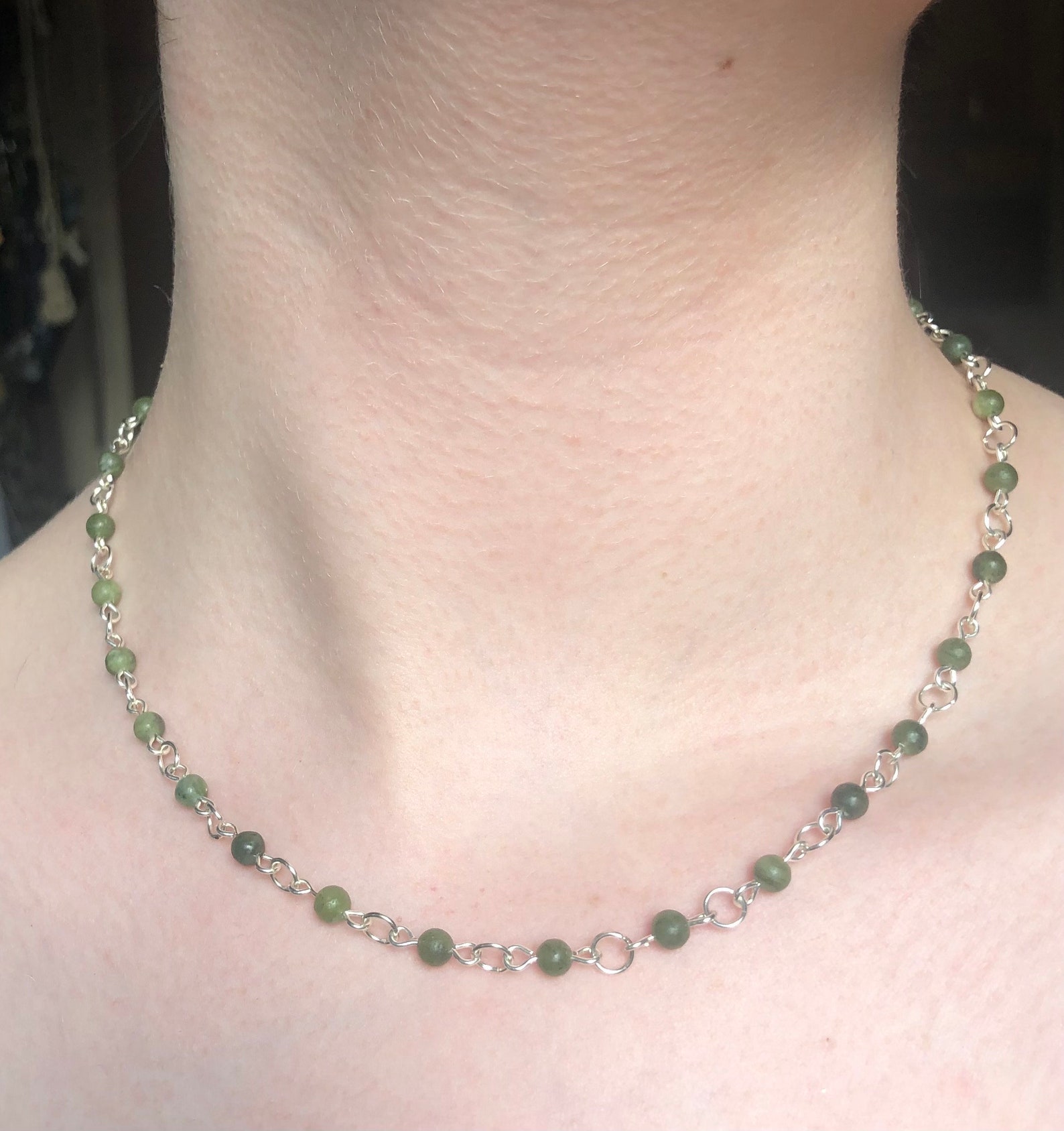 Taiwan Jade Fairy Necklace | Beaded Chain, Crystals, Grunge ...