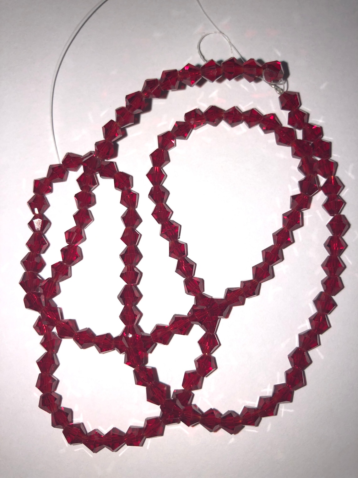 Dark Red Fairy Necklace - Etsy