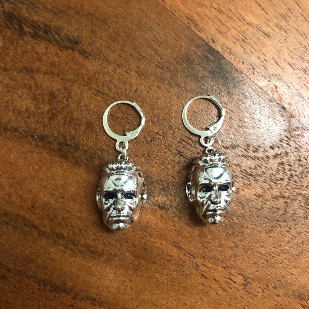 Michael Myers Horror Charm Hoop Earrings in Ear and Clip Ons Available ...