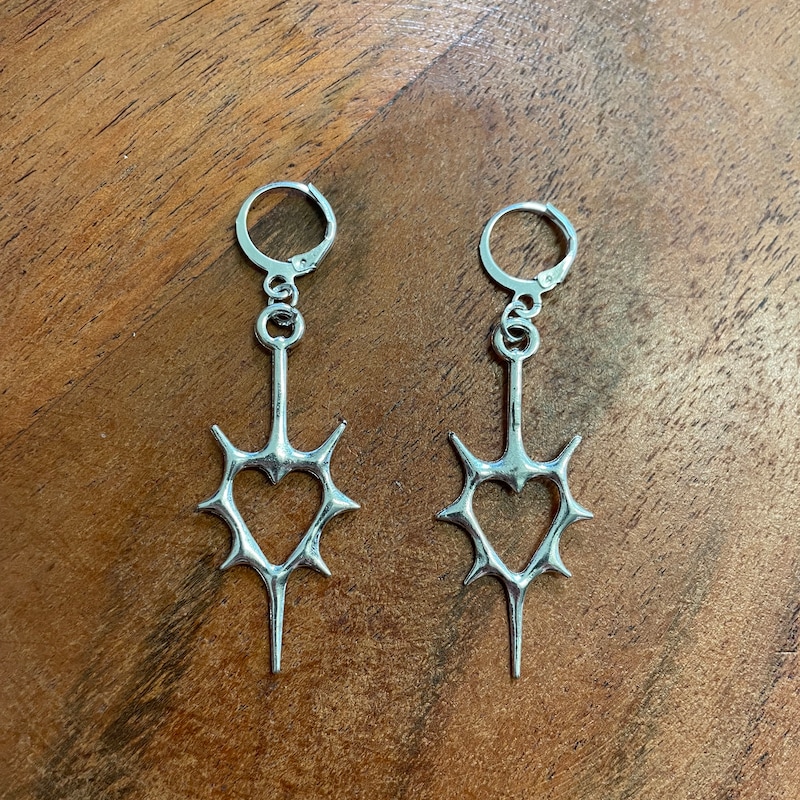 Cyber Punk Silver Earrings - Etsy UK