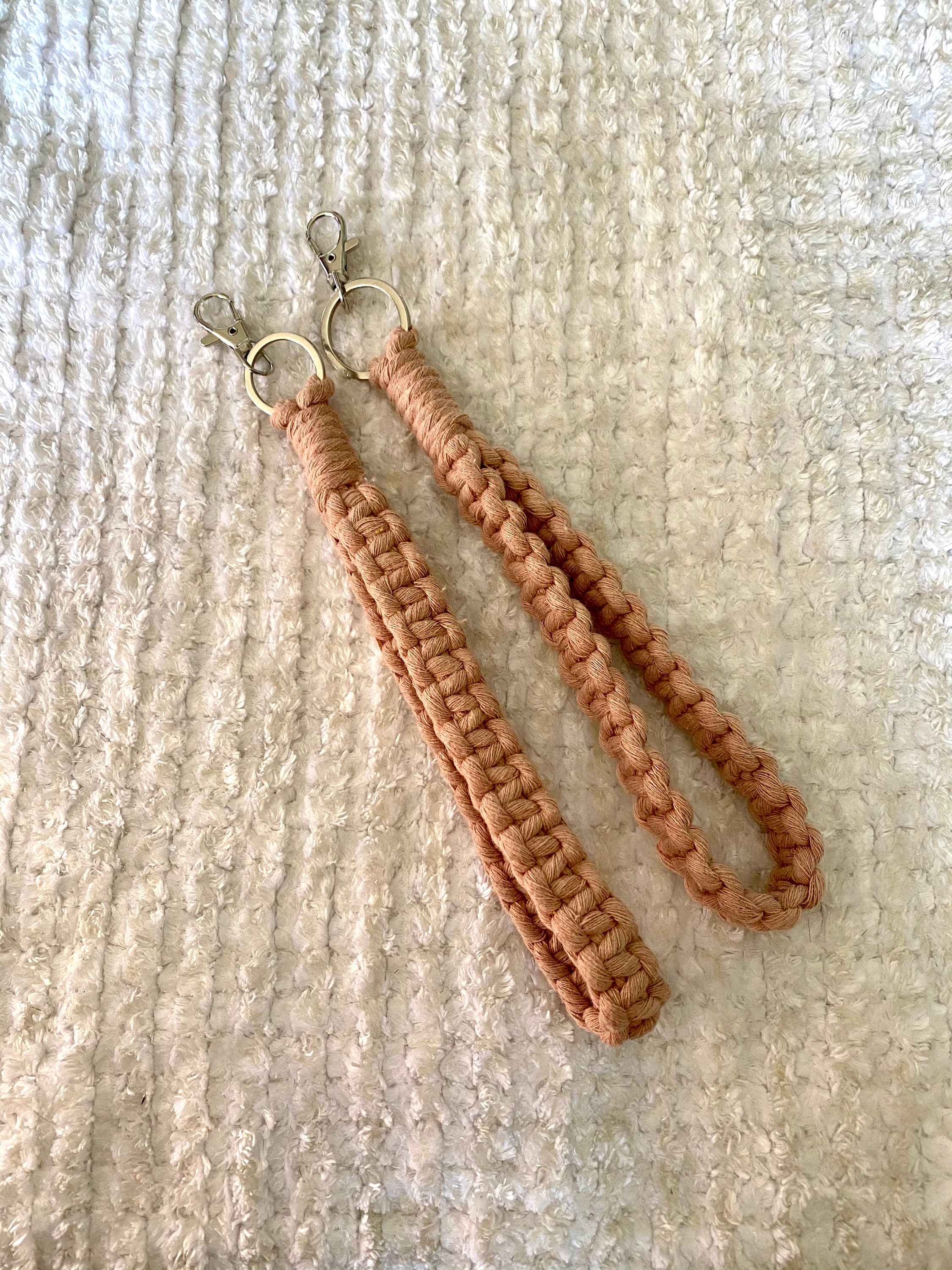 Macrame Keychain Macrame Lanyard Braided Keychain Wrist | Etsy