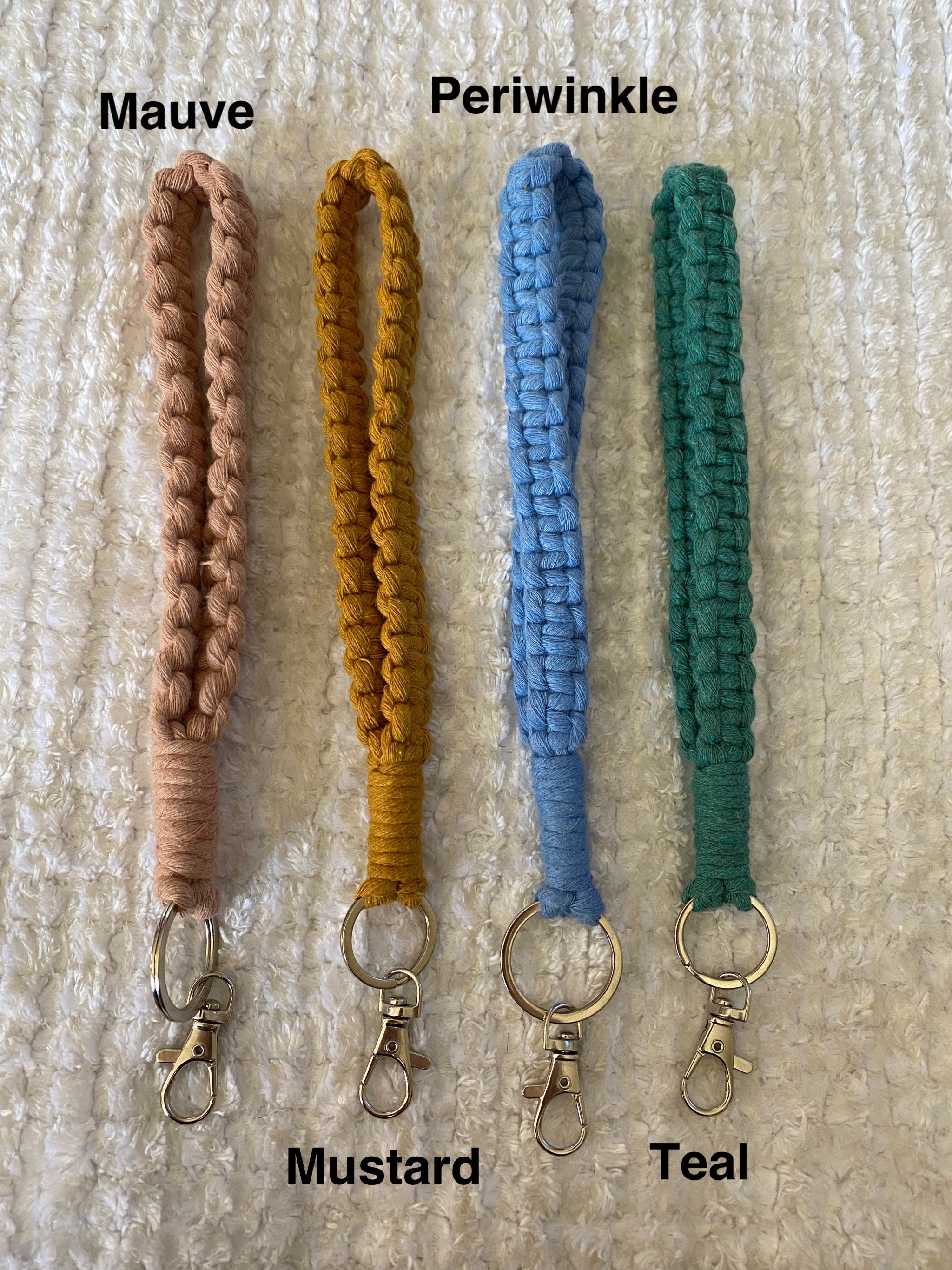 Macrame Keychain Macrame Lanyard Braided Keychain Wrist | Etsy
