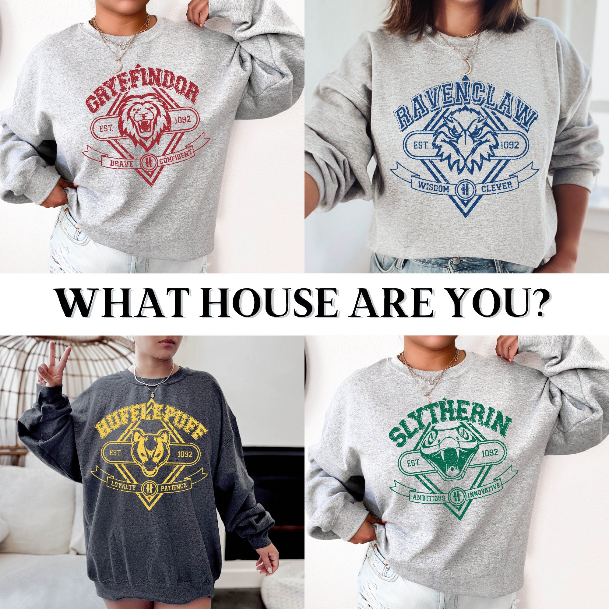 Wizard House Varsity Collegiate Sweatshirt, Wizard School Shirt, HP Fan ...