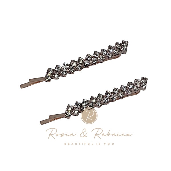 Rose Gold Hair Clips - Etsy UK