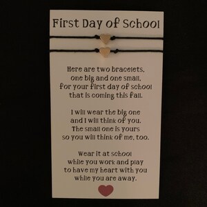 First Day of School Bracelet- Anxiety Bracelet- Wish Bracelet ...