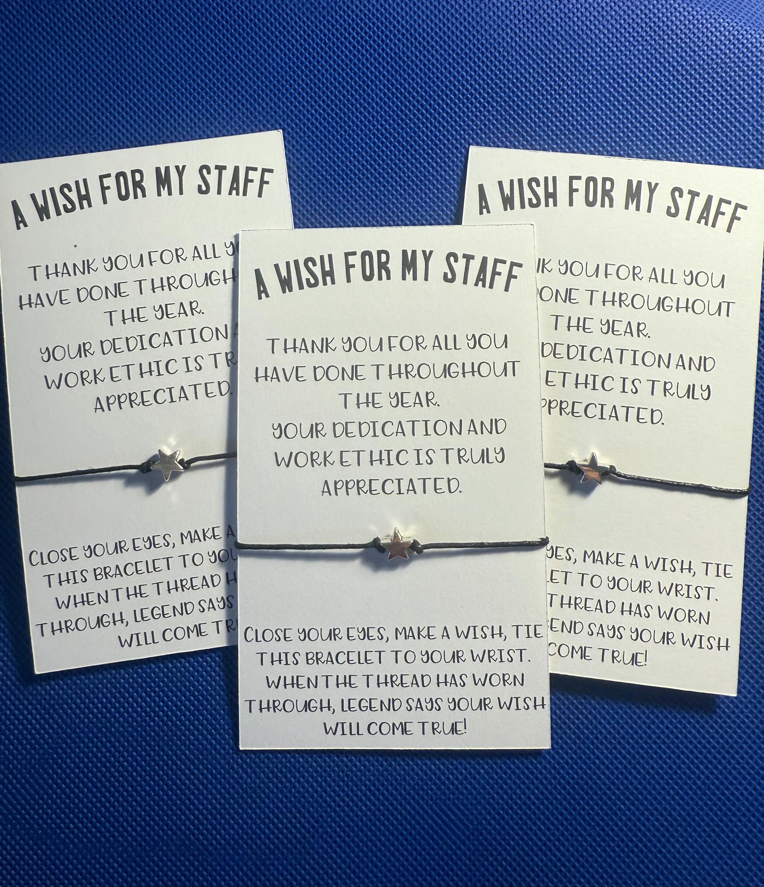 Wish Bracelets for Staff Appreciation – Bulk Employee Gifts, Thank You ...