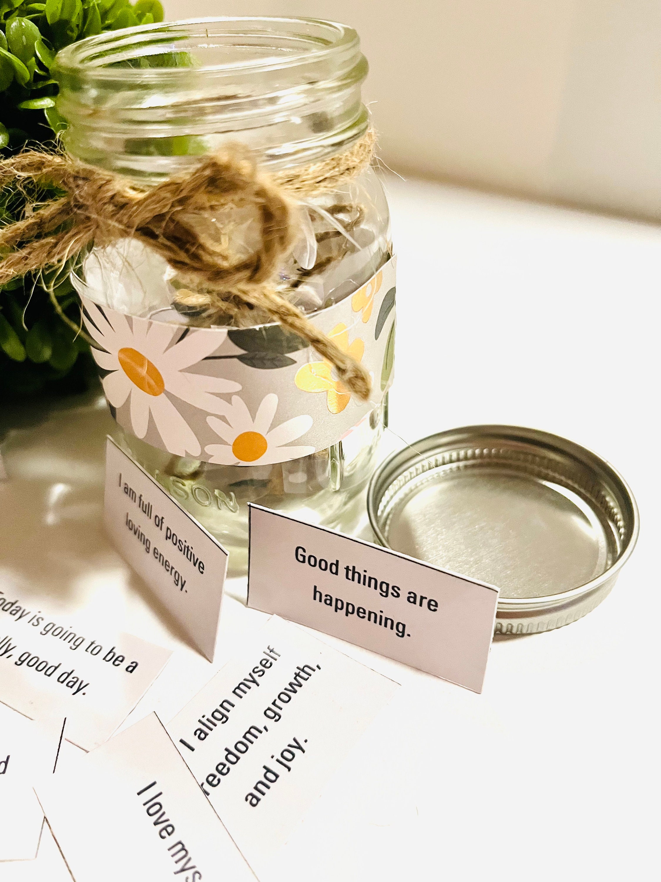 Daily Affirmations, Motivation, Small Mason Jar, Inspiration, Gifts ...