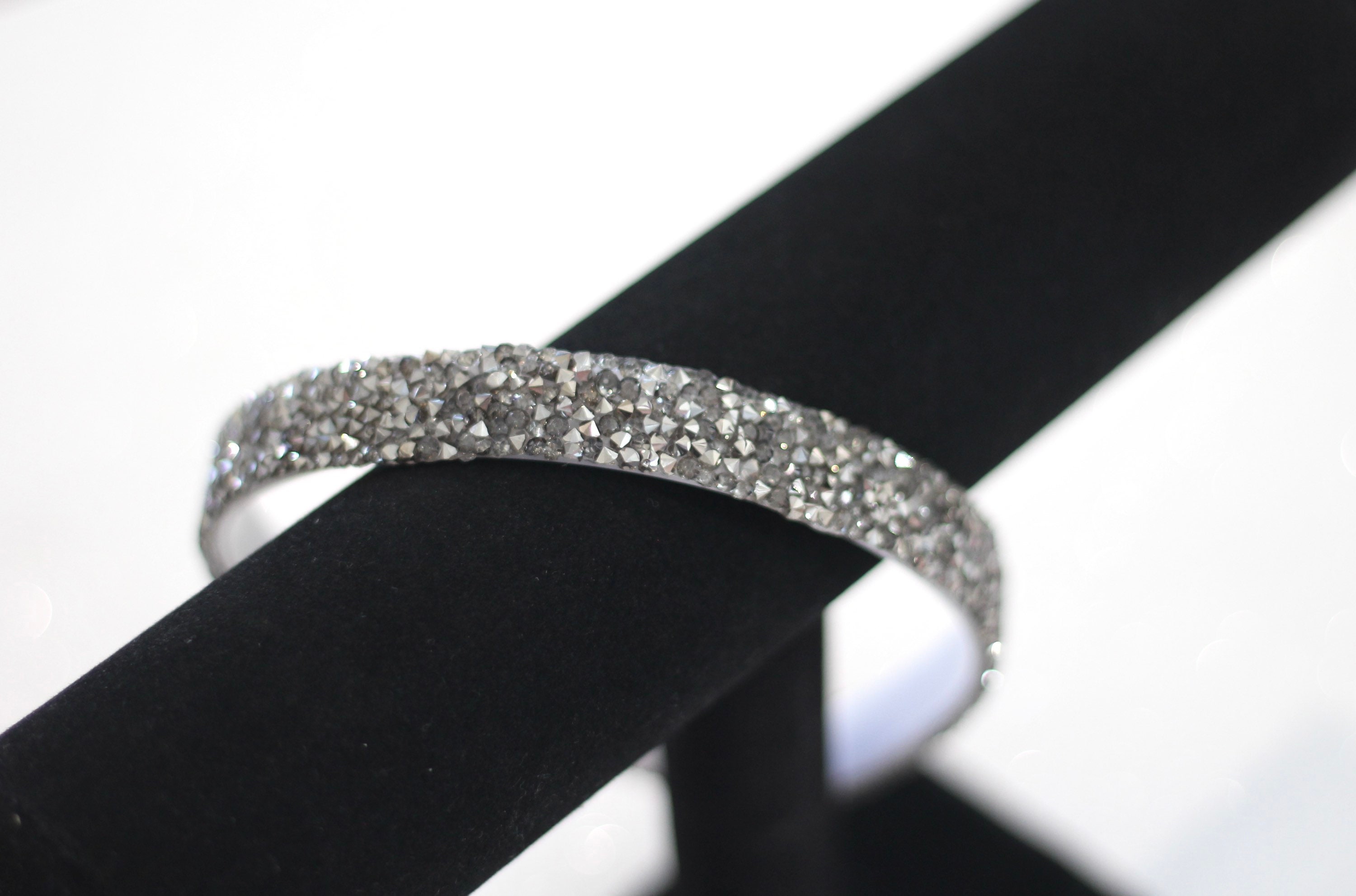 Dark Gray Grey Silver Rhinestone Crystal Bling Rock Sparkly - Etsy