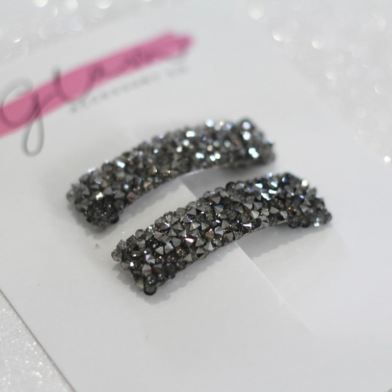 Platinum Grey Hair Clips - Etsy