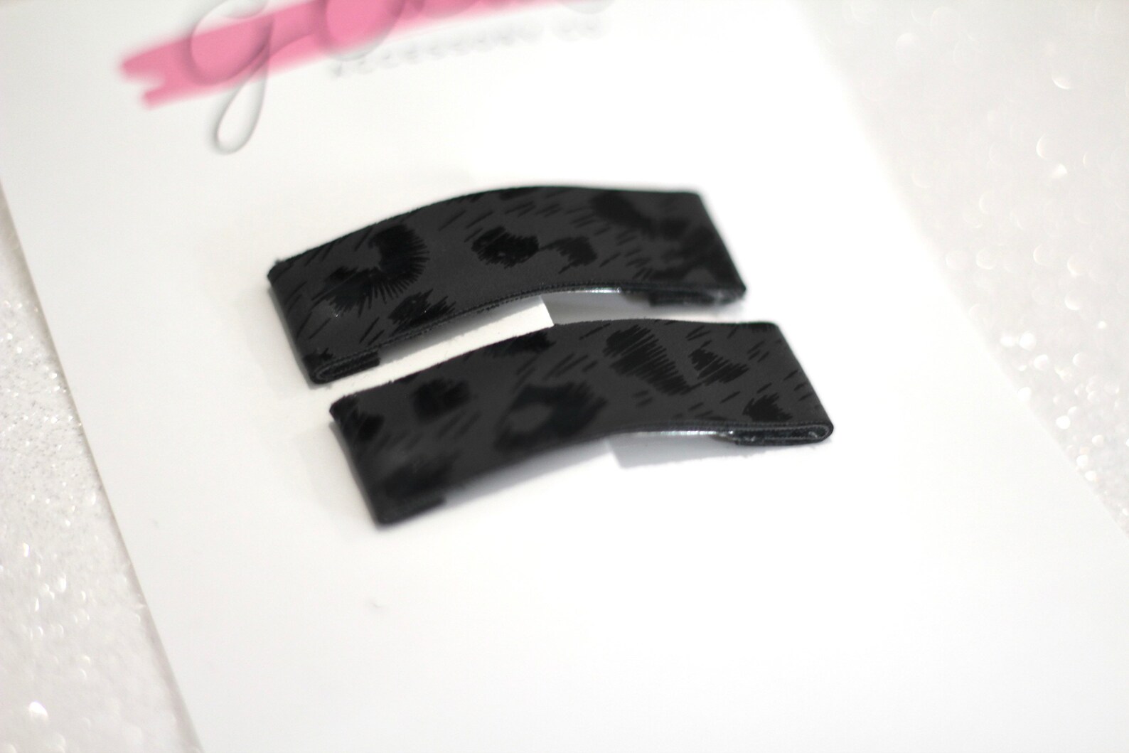 Black Animal Print Cheetah Leopard Panther Hair Clip Accessory Set ...