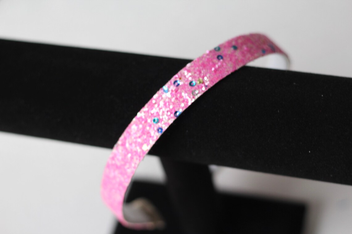 Red Silver Rose Gold Raspberry Confetti-glitter Sparkly Hard Headband ...