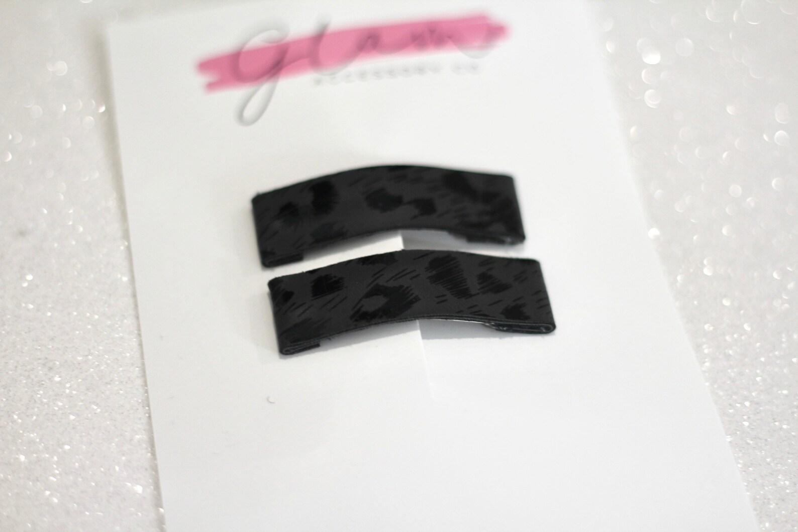 Black Animal Print Cheetah Leopard Panther Hair Clip Accessory Set ...