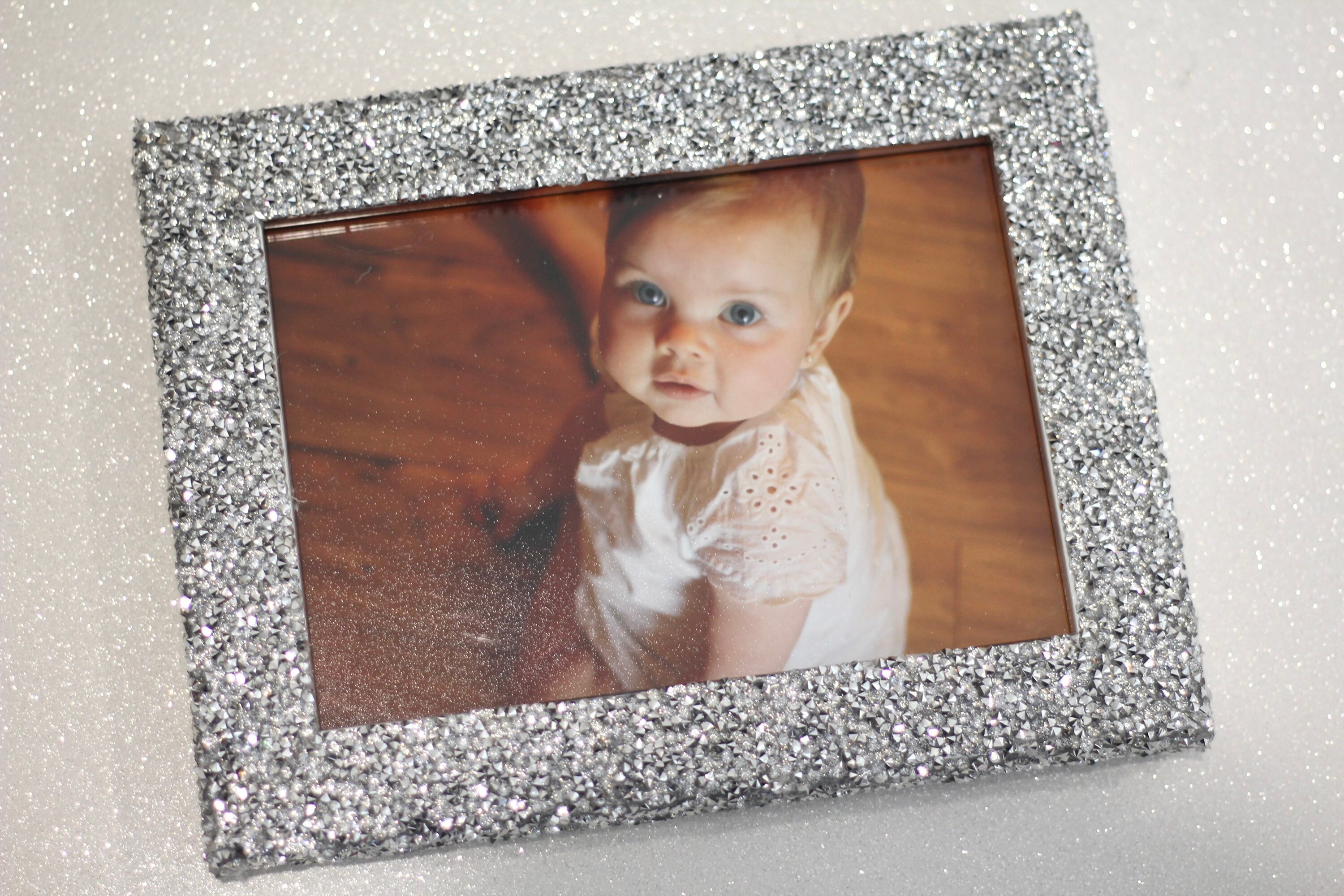 Silver-black-rhinestone bling picture photo frame-wedding | Etsy