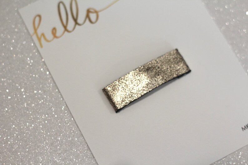 Light gold champagne snap clip-natural animal genuine real | Etsy