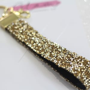 Silver Black Rhinestone Crystal Wristlet, Bling Keychain Bracelet ...