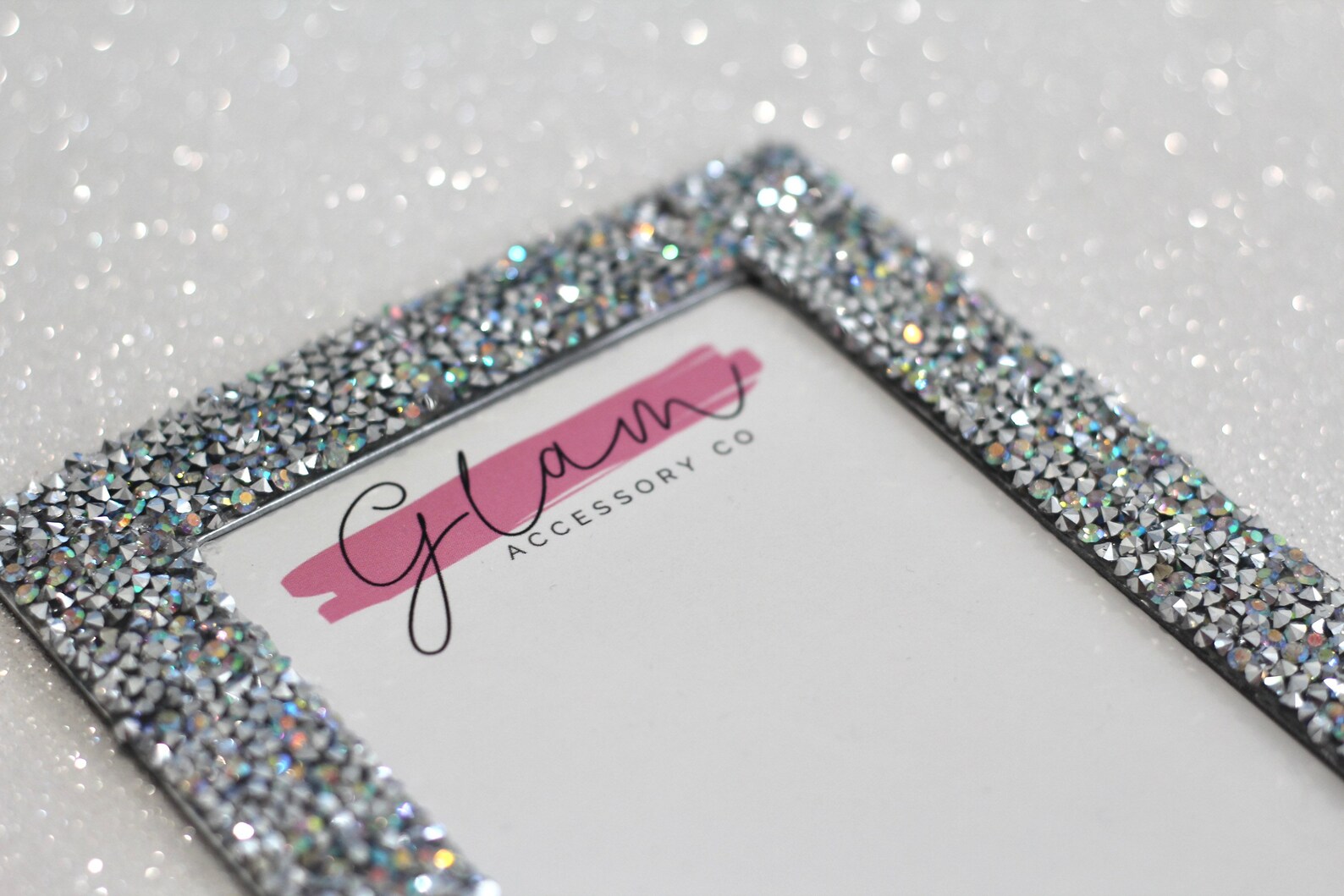 Magnetic Magnet Rhinestone Photo Picture Frame Silver Black - Etsy