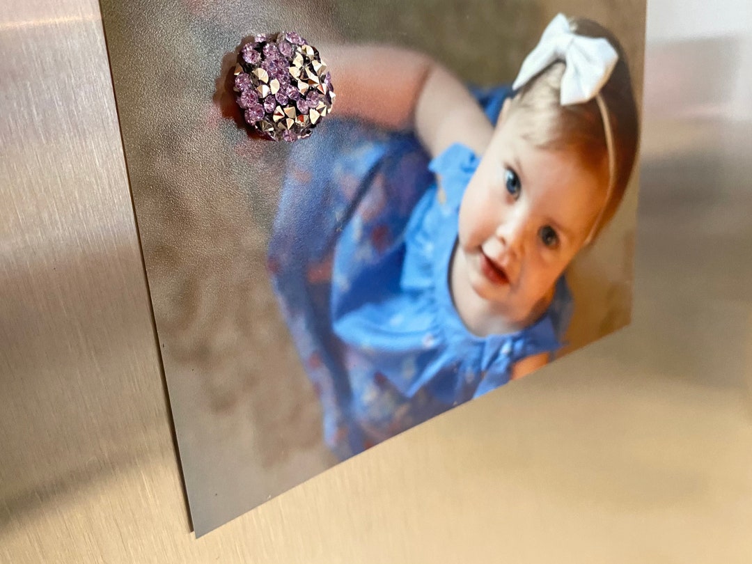 Mini Rhinestone Fridge Magnet Set-photo Picture-silver-black-bling ...