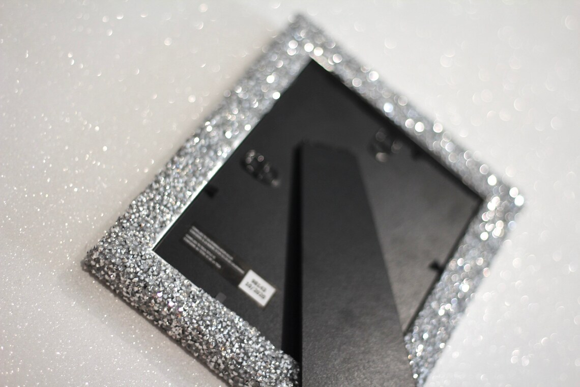 Silver-black-rhinestone bling picture photo frame-wedding | Etsy