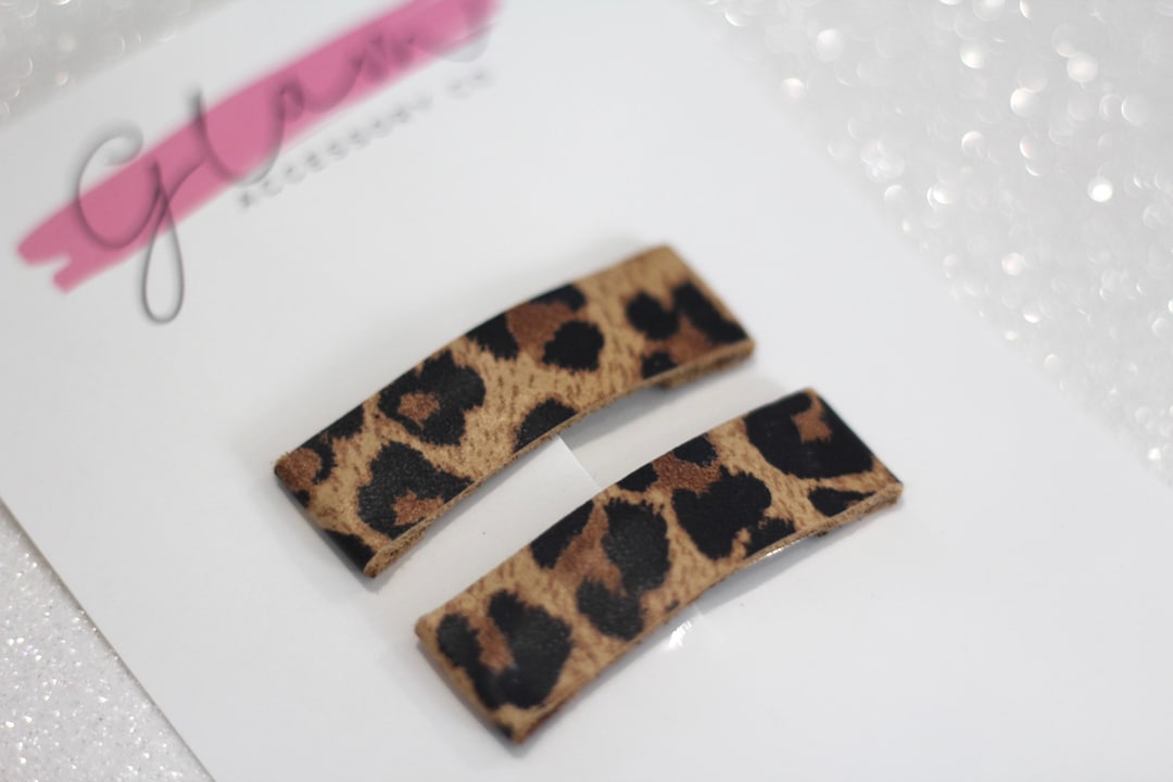 Animal Print Cheetah Leopard Panther Snap Clip for Fall, Genuine Real ...