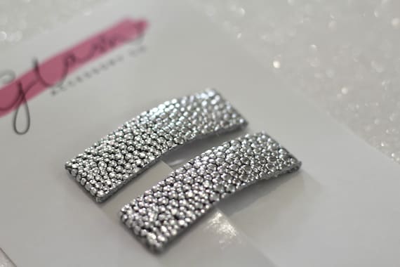 Silver Beaded Texture Snap Clip Genuine Real Leather Unique - Etsy