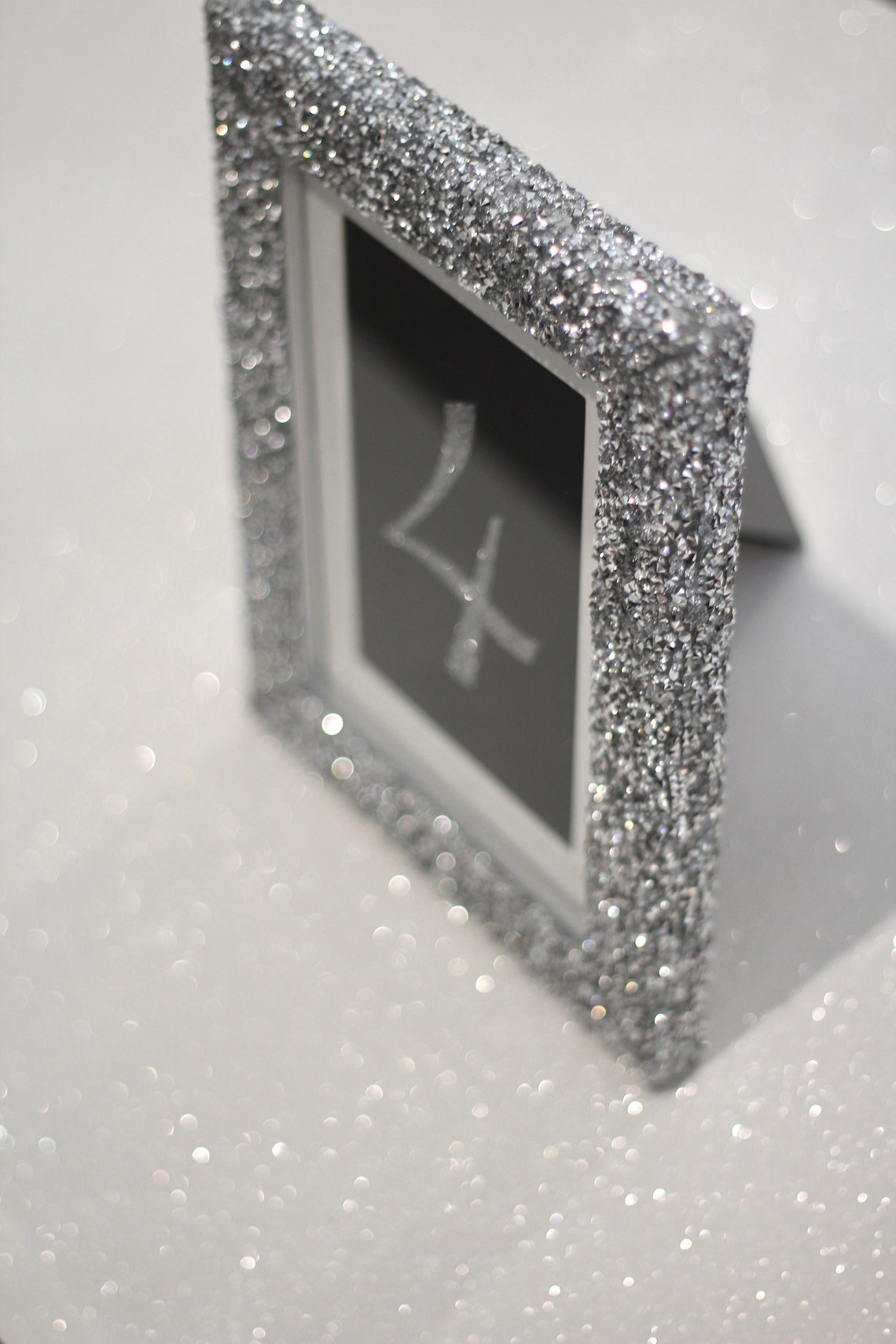 Silver-black-rhinestone bling picture photo frame-wedding | Etsy