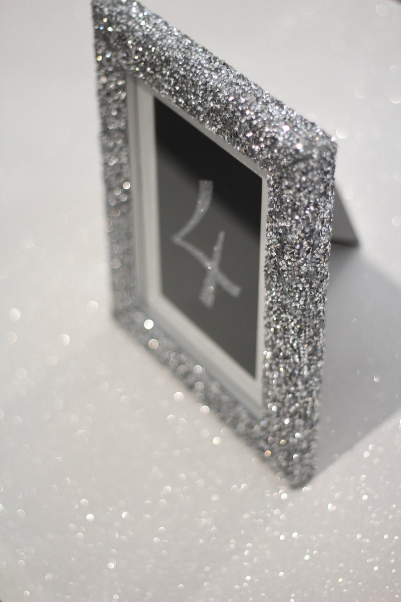 Silver Black Rhinestone Bling Picture Photo Frame Wedding Bridal Baby ...