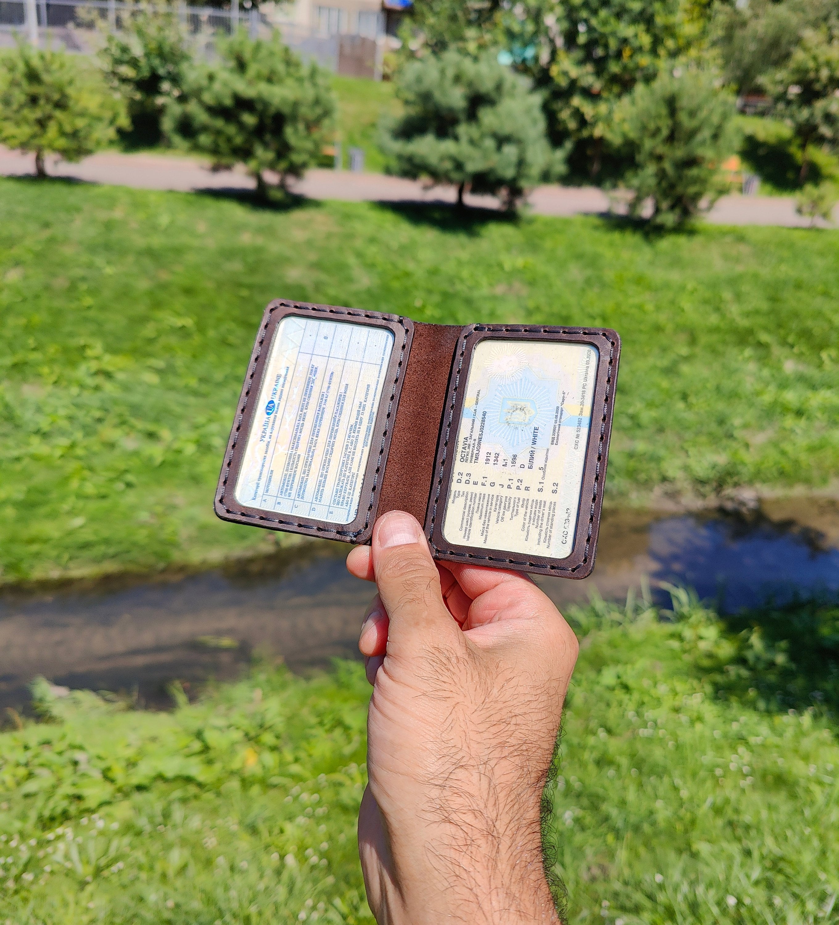 Personalized Leather Cover for the Driver's License, Id Card Holder ...