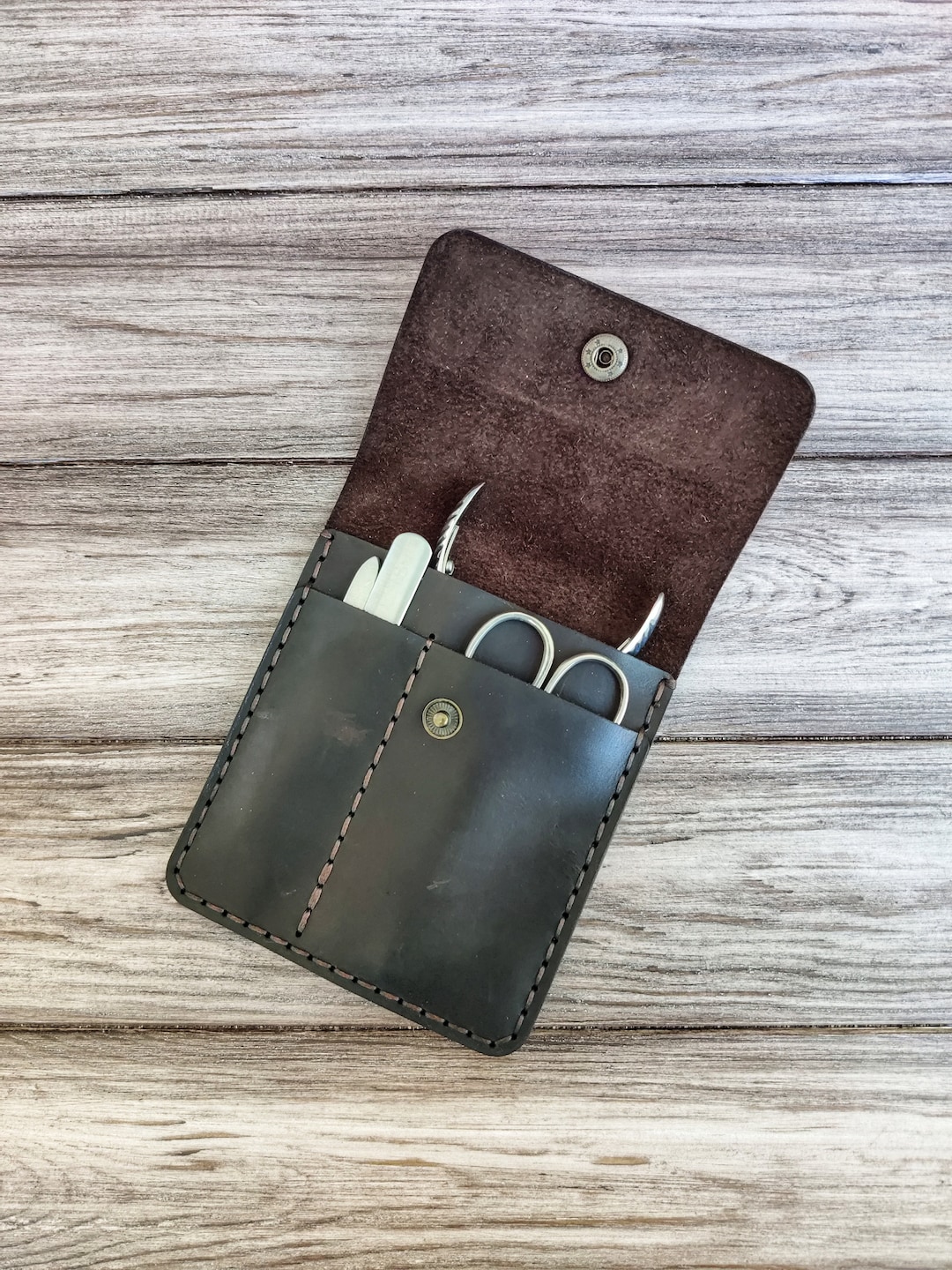 Leather Tweezer Pouch,manicure Tool Case,personalized Manicure Case ...