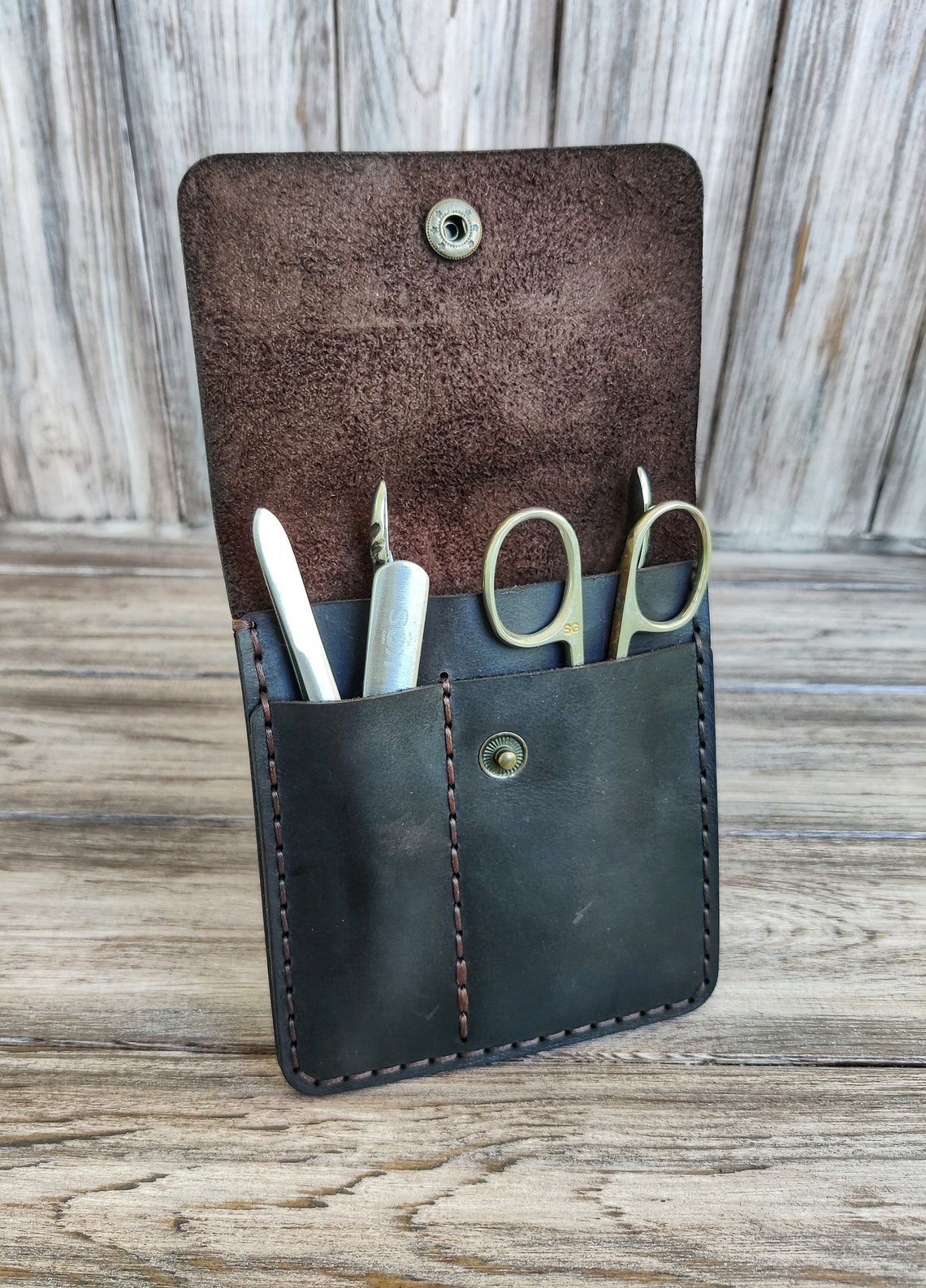 Leather Tweezer Pouch,manicure Tool Case,personalized Manicure Case ...