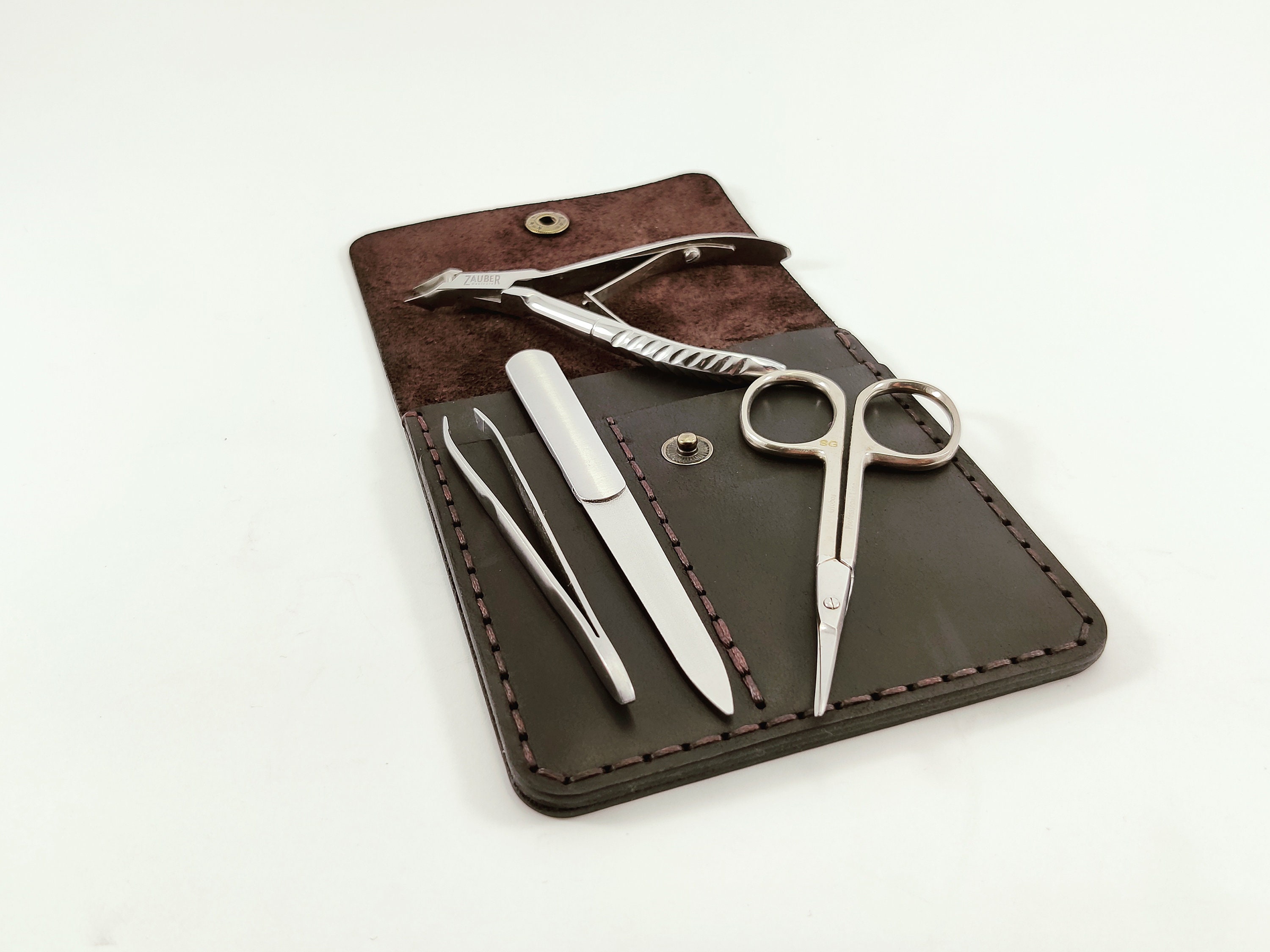 Leather Tweezer Pouch,manicure Tool Case,personalized Manicure Case ...