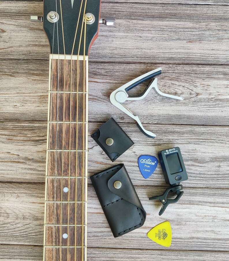 Guitar Pick Case,leather Pick Bag, Gift for Guitarist, Guitar ...
