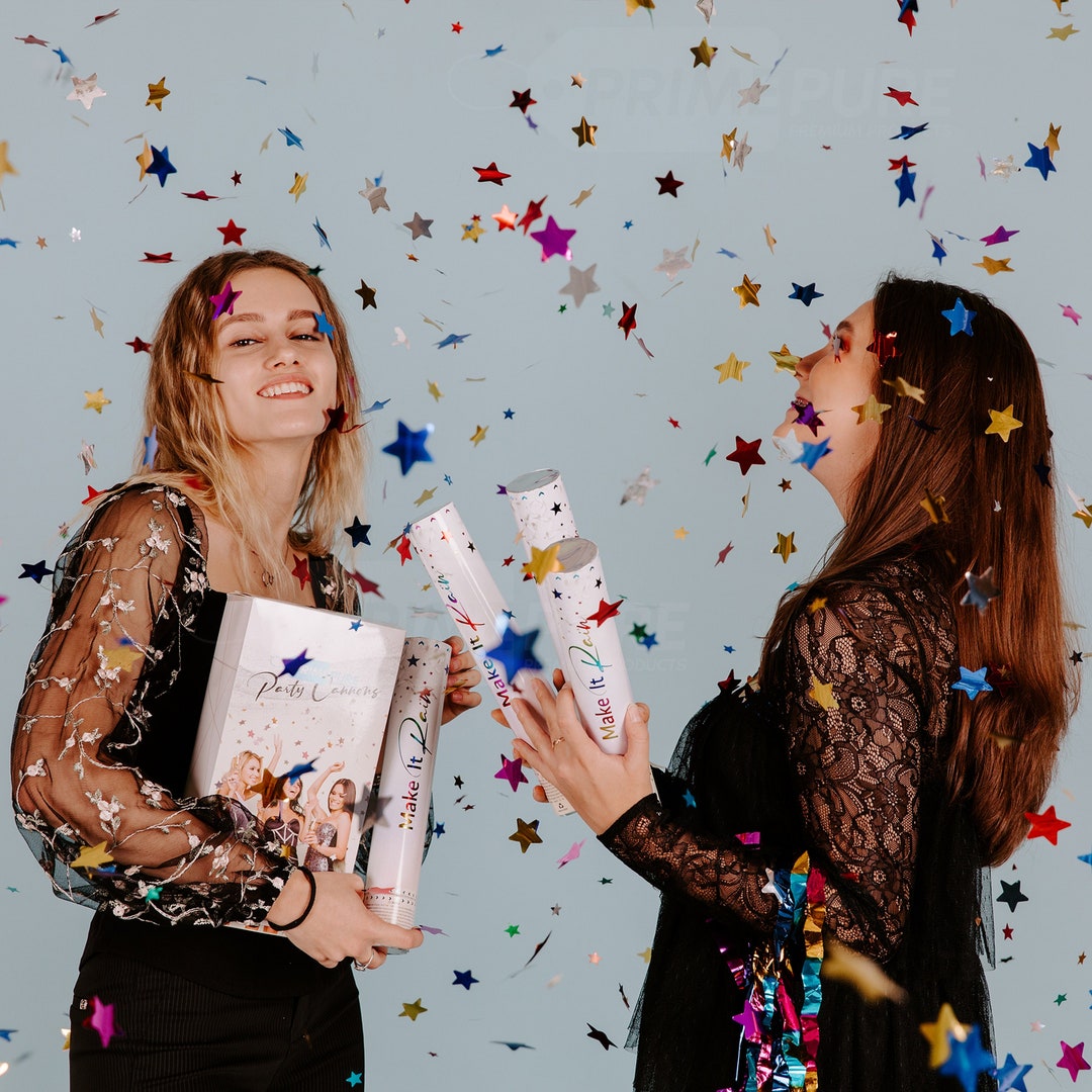 Multicolor Confetti Poppers | Confetti Cannon Party Poppers Confetti ...