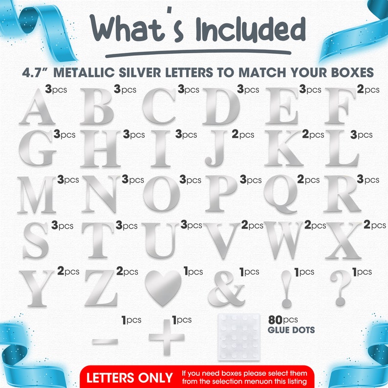 Personalized Custom Silver Letters for Letter Boxes for - Etsy