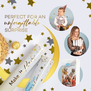 Premium Party Confetti Cannon - Gold - (includes Streamer Cannons and ...