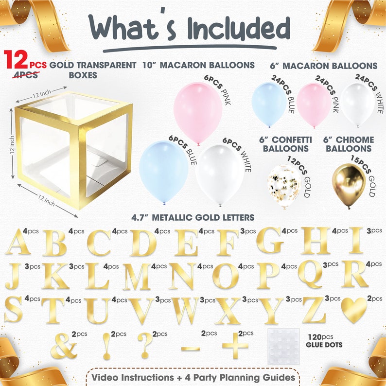 Personalized Custom Gold Letters or Letter Boxes for Gender - Etsy