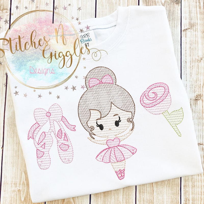 Dancer Embroidery Design - Etsy