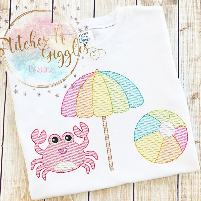 Beach Embroidery - Etsy