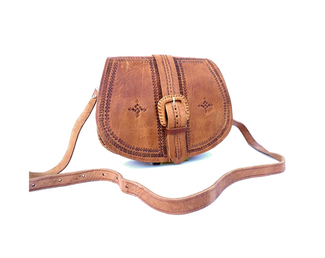 Handbag Shoulder Bag Genuine Full Grain Leather Camel Color - Etsy