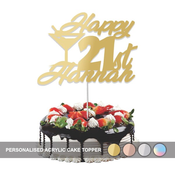 Cocktail Cake Topper - Etsy UK