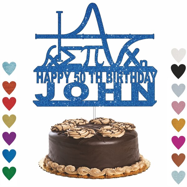 Math Cake Topper - Etsy UK