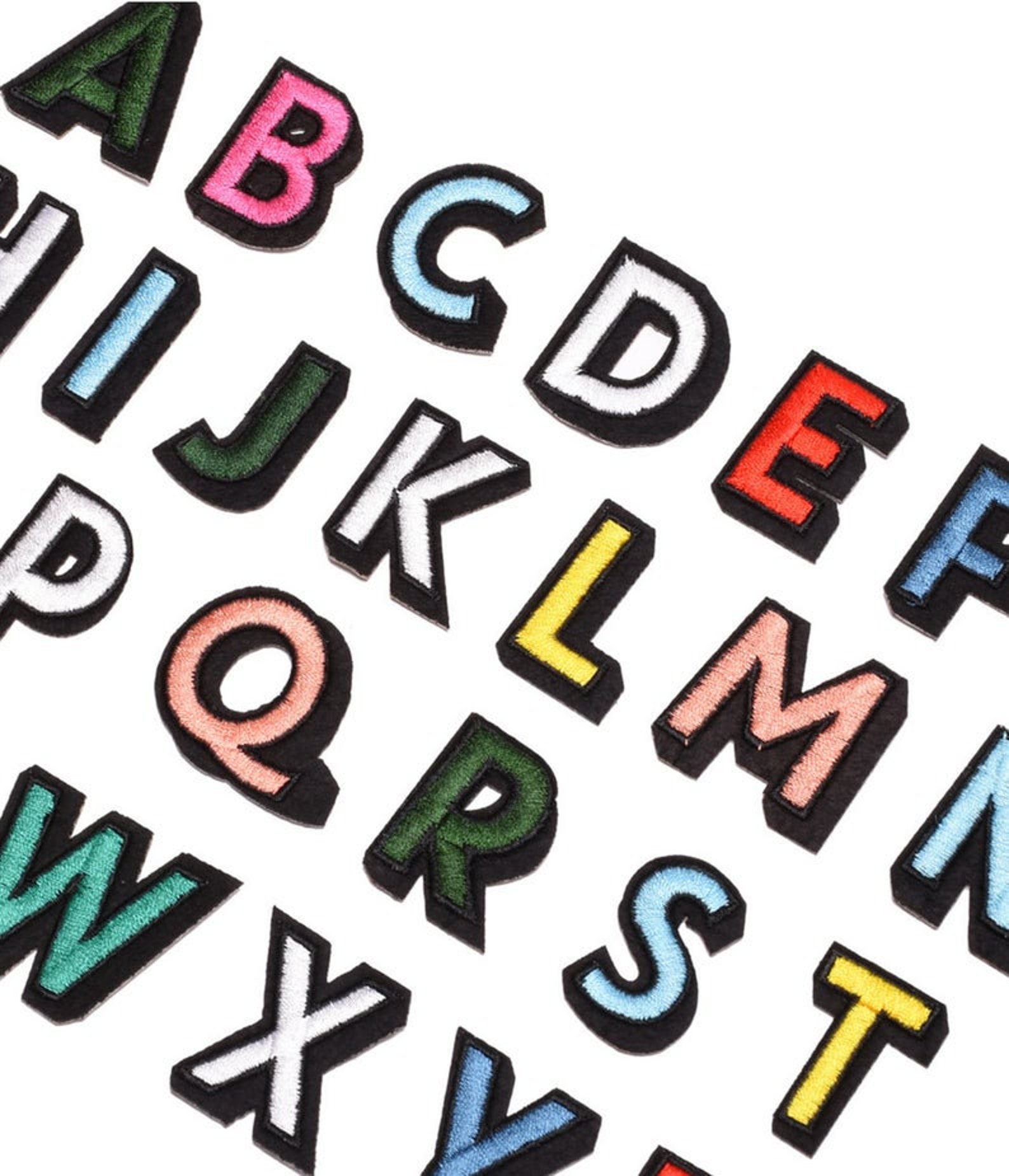 Multicoloured Embroidered Letter Patches Sew on / Iron on - Etsy UK