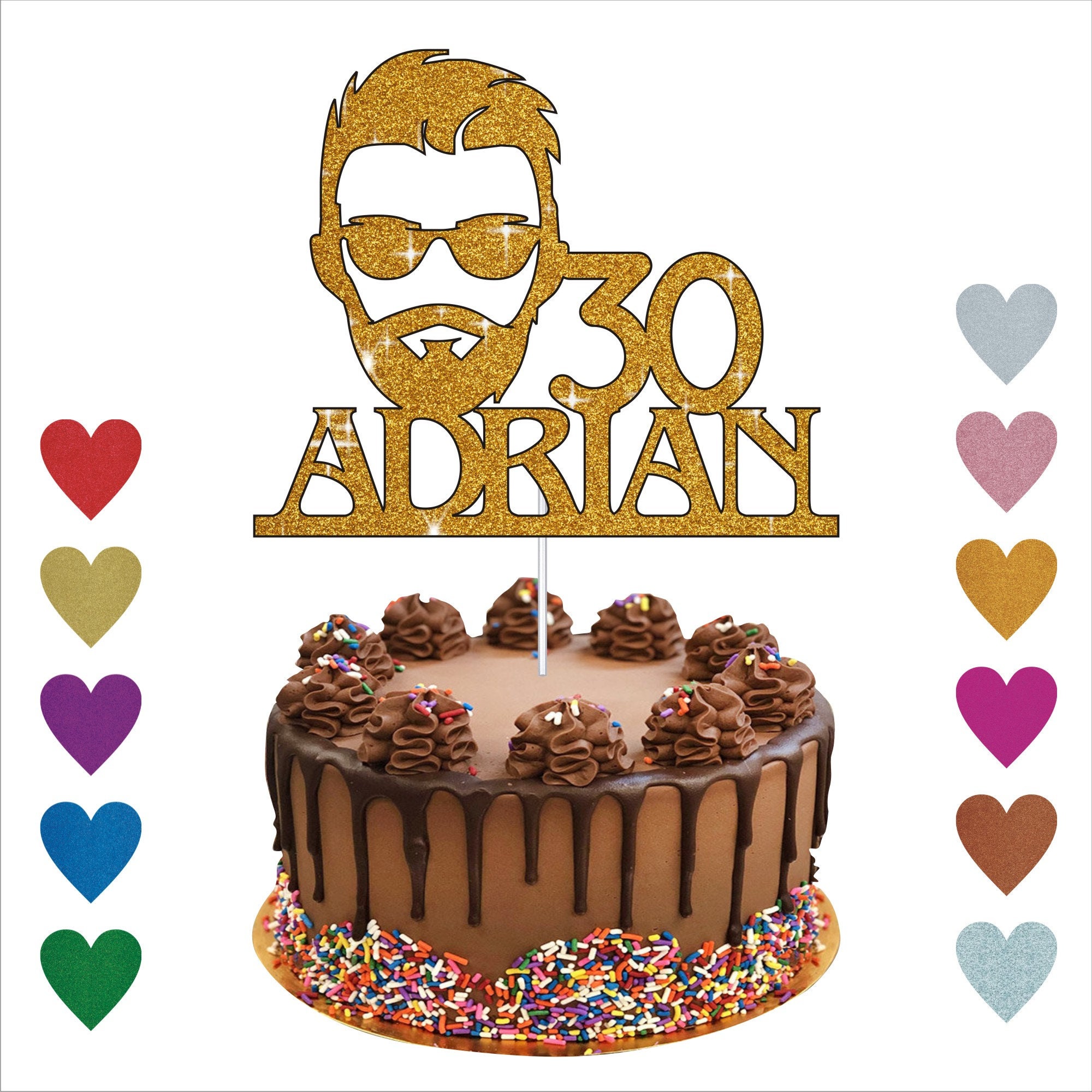 Bearded Birthday Cake Topper, Beard Cake Topper, Lumber Jack Party ...