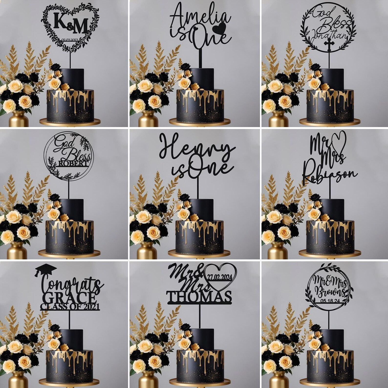 God Bless Wooden Cake Topper , Custom Christening or Baptism Cake ...