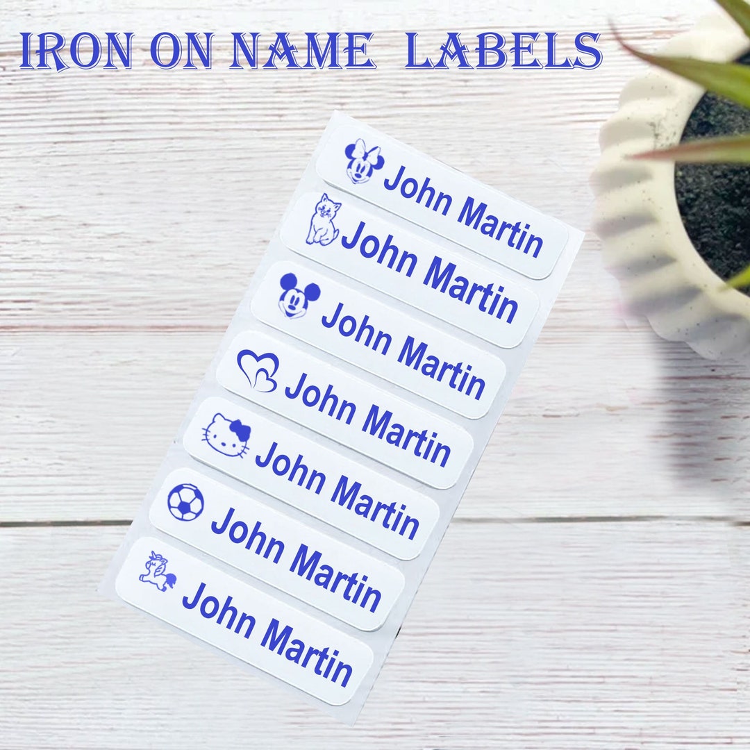 Iron on Name Tags for Clothing, Personalised Iron on Labels Perfect for ...