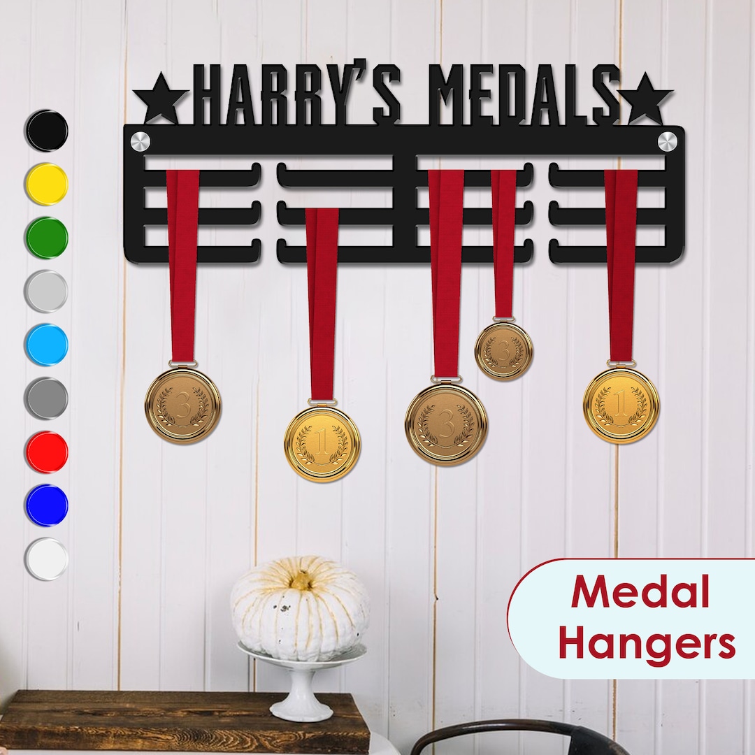 Personalised Medal Hanger Medal Holder Personalised Any Name Holder ...