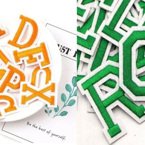 Colourful Letters Alphabet Color Letter Patch Patches Clothes Iron on ...