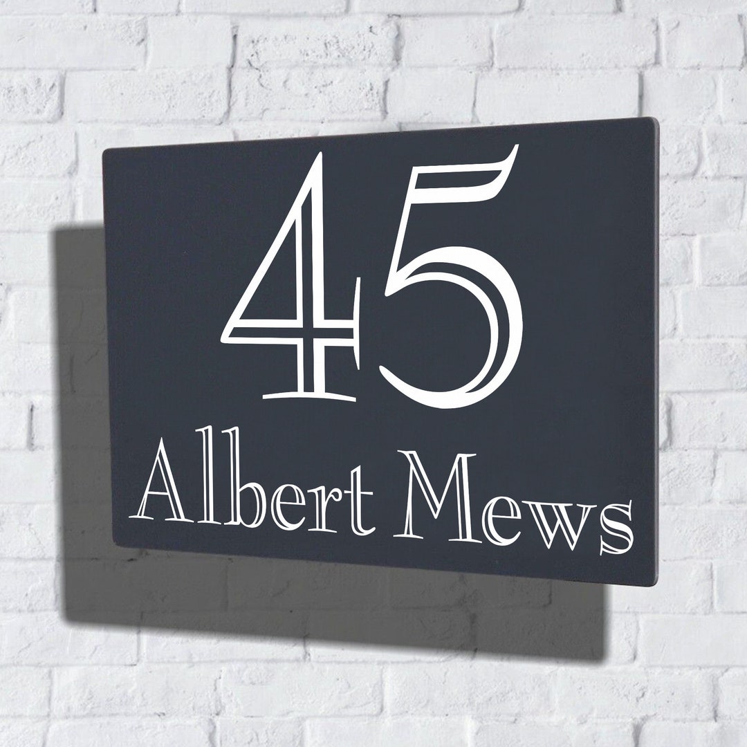 Personalised Floating Address Sign Acrylic House Number Address Plate ...