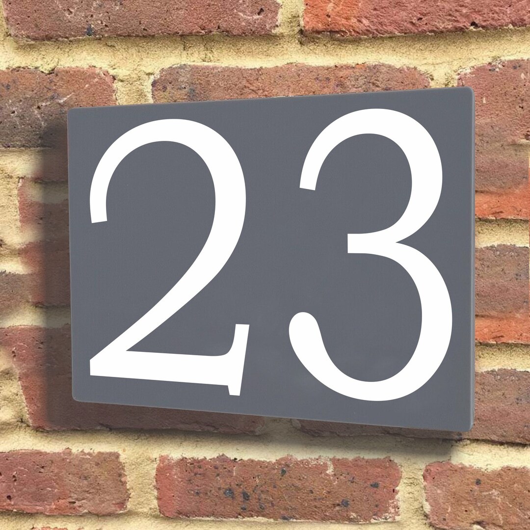 Modern House Numbers Contemporary Floating House Sign Personalised ...