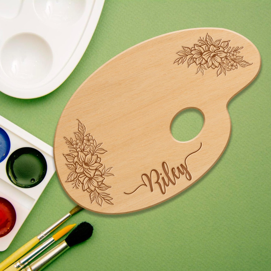 Personalised Paint Palette - Gifts for Artist, Painters Gift - Wooden ...